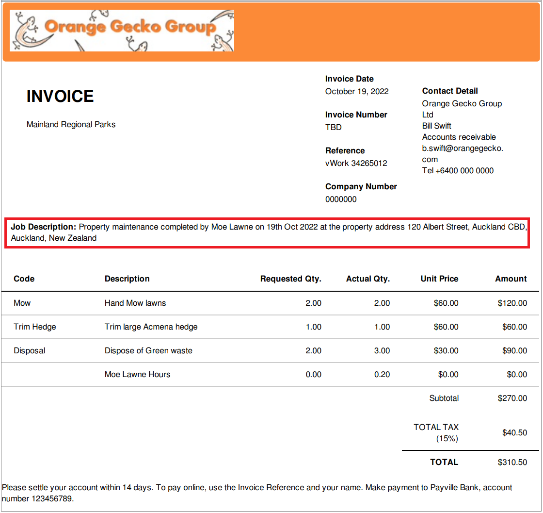 Add A Dynamic Invoice Description To Vwork Invoices Vwork Support