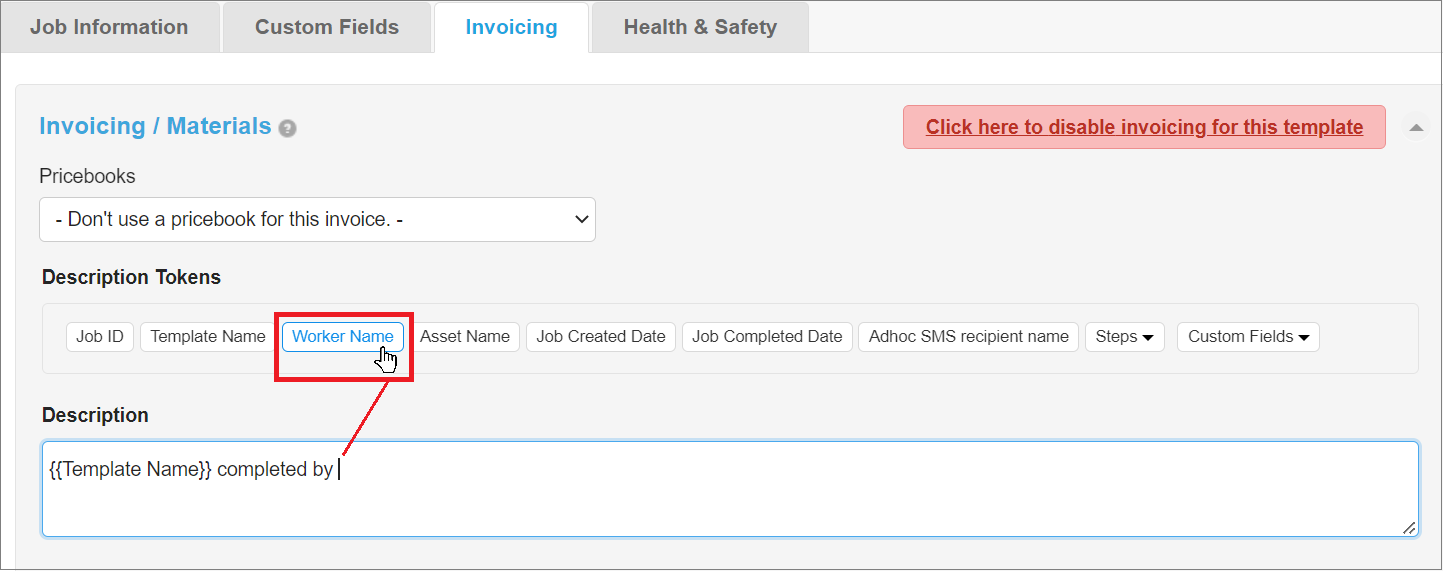 Add A Dynamic Invoice Description To Vwork Invoices Vwork Support