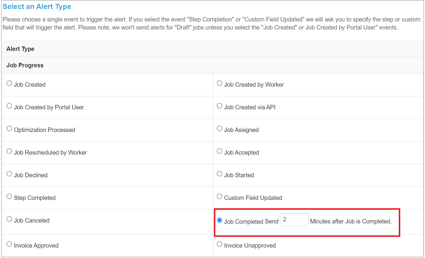 Set up an Alert – vWork Support