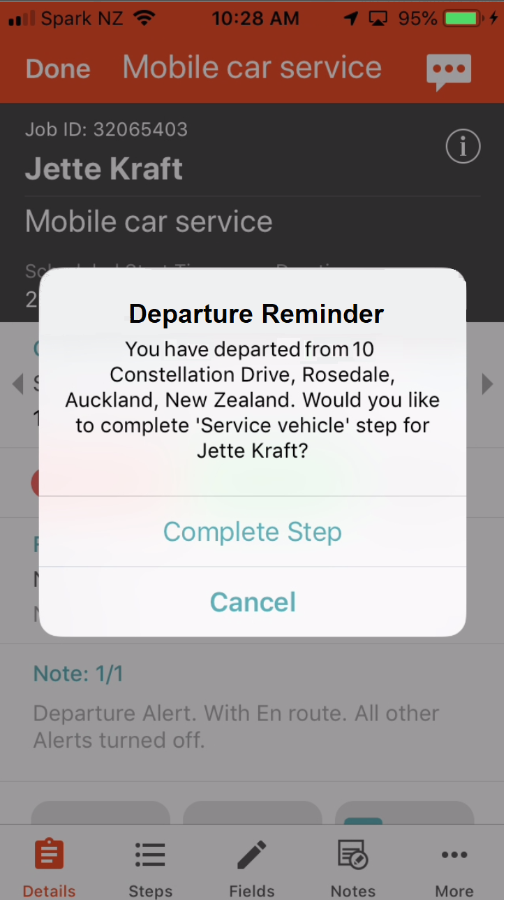 How mobile reminders work – vWork Support