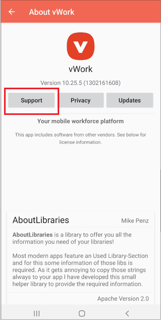 Android Send A Vwork Support Request From Your Vwork Mobile App Vwork Support