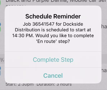 How mobile reminders work – vWork Support