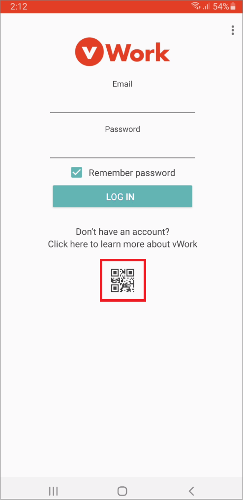 Android: Log in and out of the vWork Android app – vWork Support