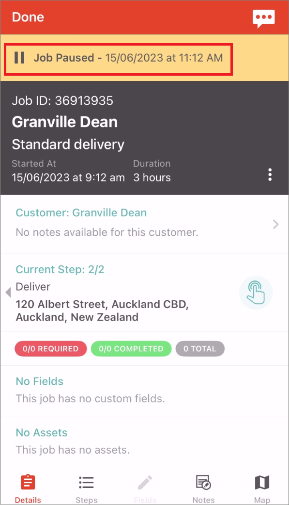 Ios Pause A Job In The Vwork Mobile App Vwork Support