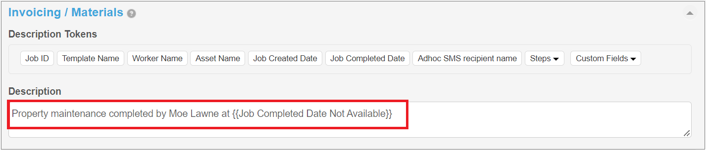 Add a Dynamic Invoice Description to vWork invoices – vWork Support