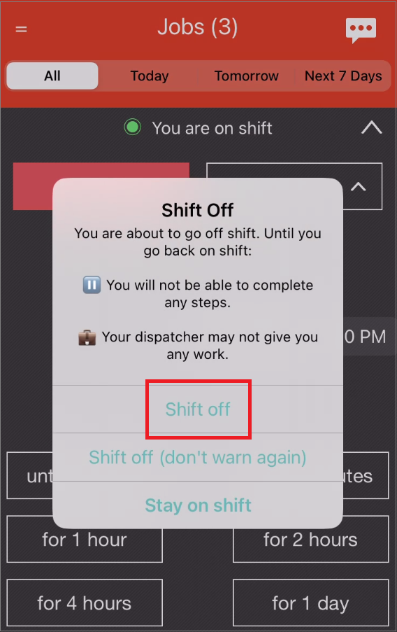 iOS: update your shift status through the vWork mobile app – vWork Support