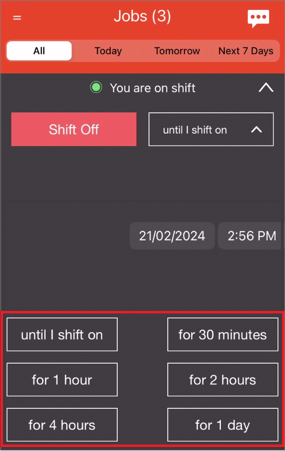 iOS: update your shift status through the vWork mobile app – vWork Support