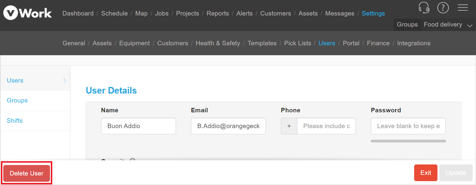 How do I delete a User? – vWork Support