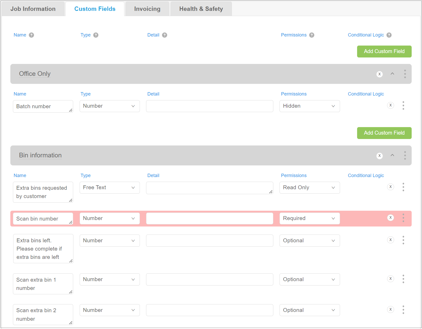 Custom field types – vWork Support
