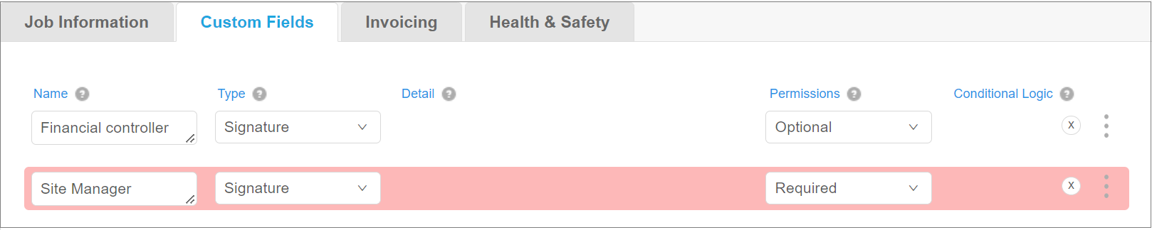 Custom field types – vWork Support