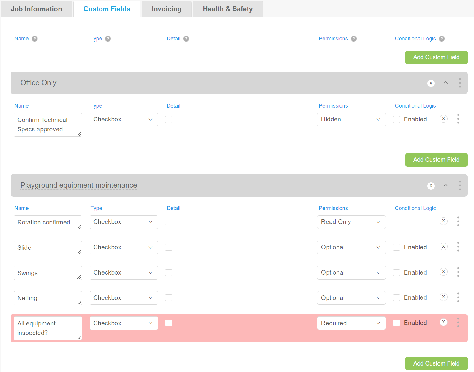 Custom field types – vWork Support
