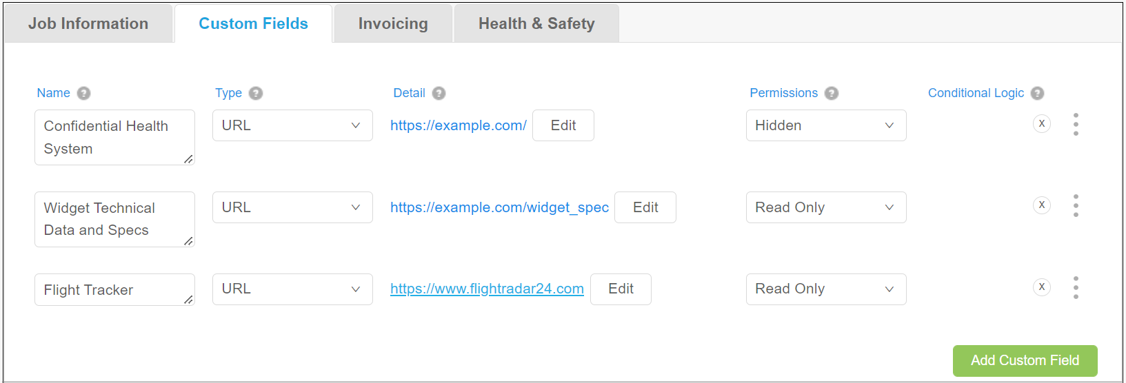 Custom field types – vWork Support