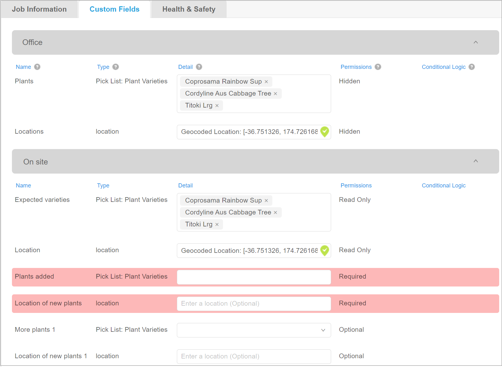 Custom field types – vWork Support