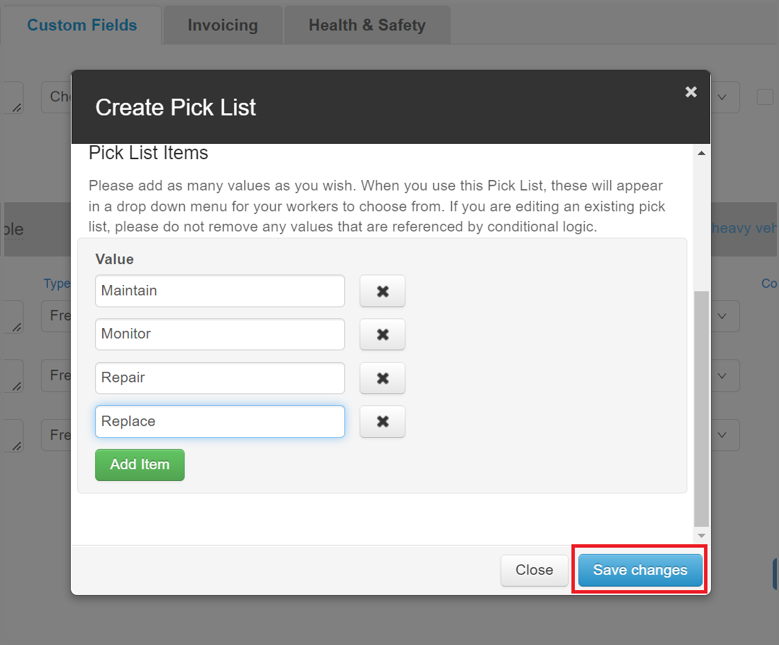 Pick lists: what are they and how do I use them? – vWork Support