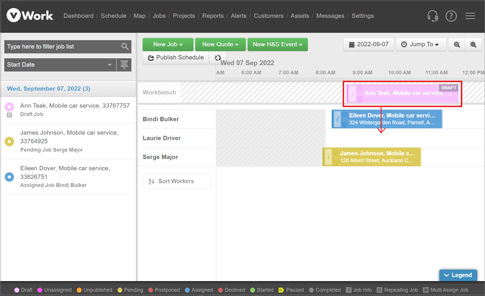 How do I use the Draft Status? – vWork Support