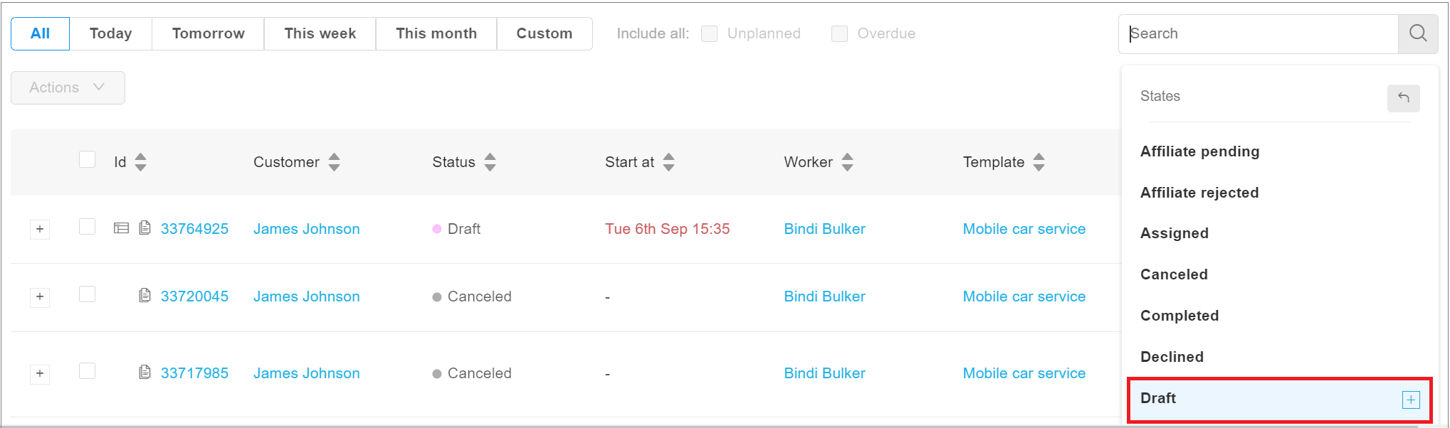 How do I use the Draft Status? – vWork Support